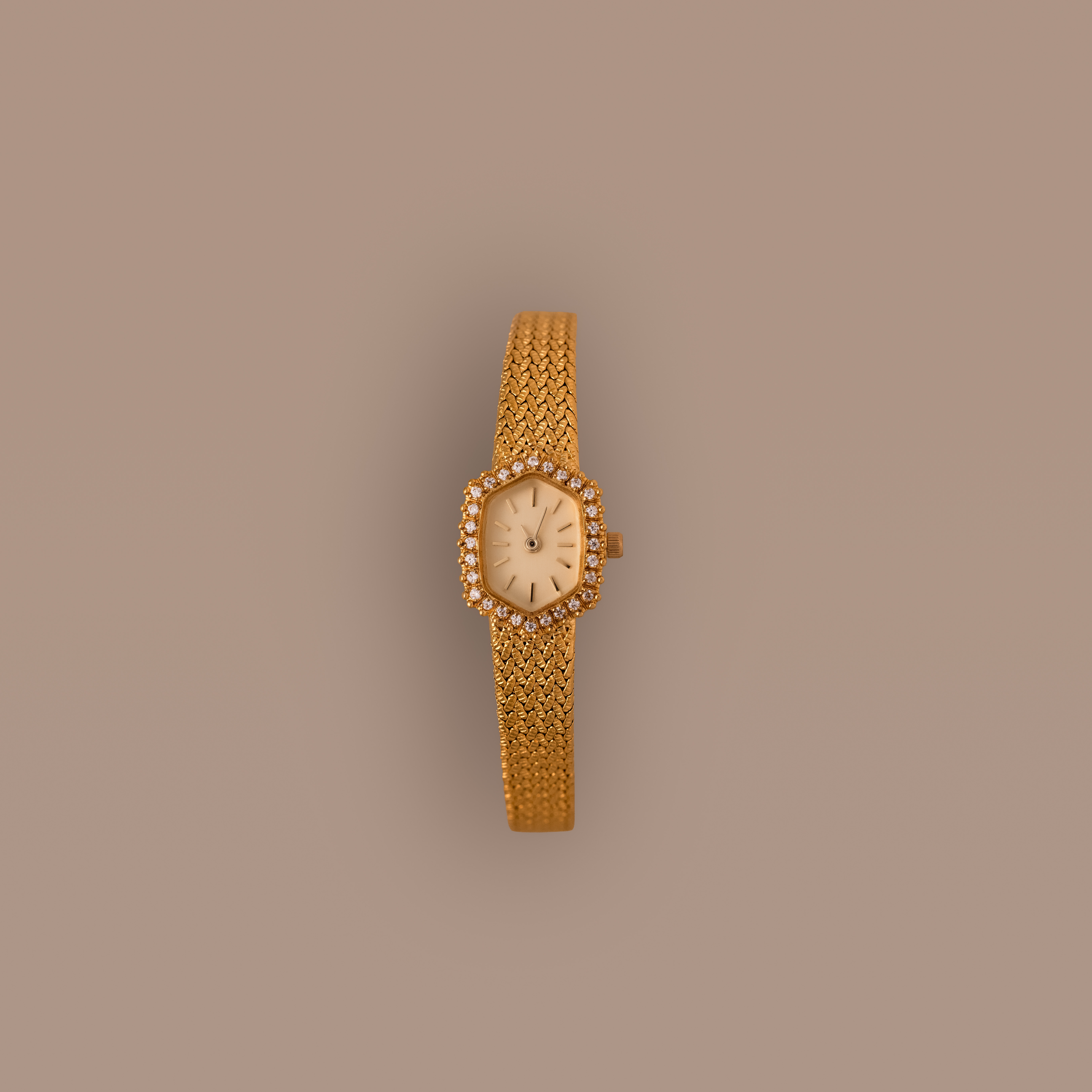 Woven Mesh Pave Diamond Watch Timepiece | Caitlyn Minimalist