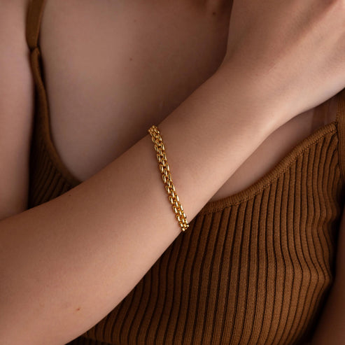 Chunky Watch Link Chain Strap Bracelet | Caitlyn Minimalist