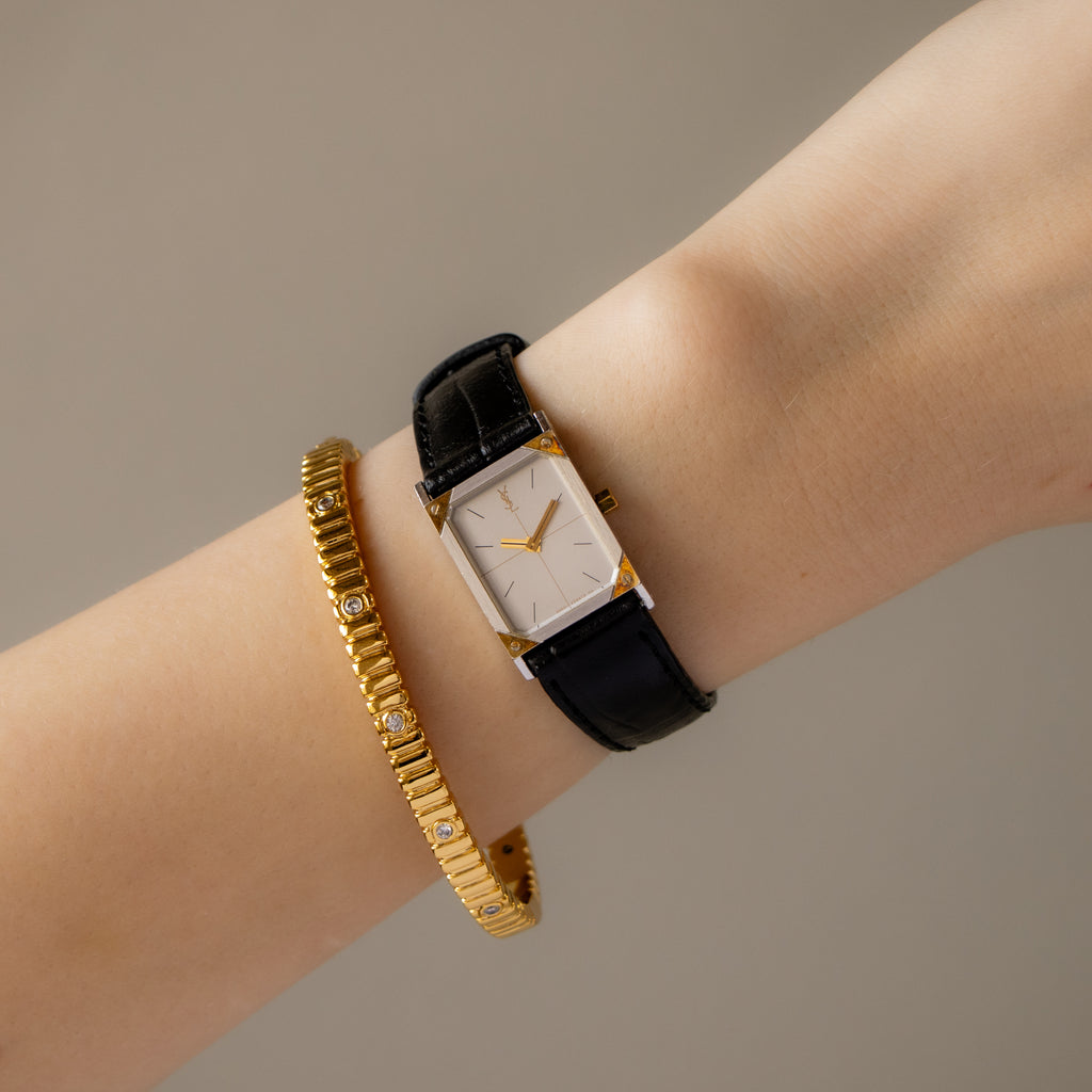 Vintage YSL Tank Two Tone Women's Watch | Caitlyn Minimalist
