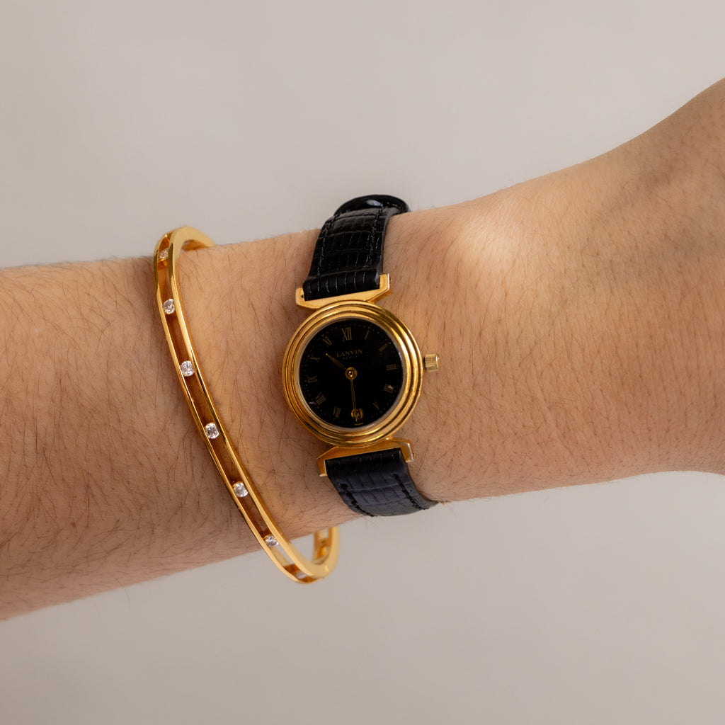 Vintage Lanvin Swiss Midnight Gold Women's Watch | Caitlyn Minimalist