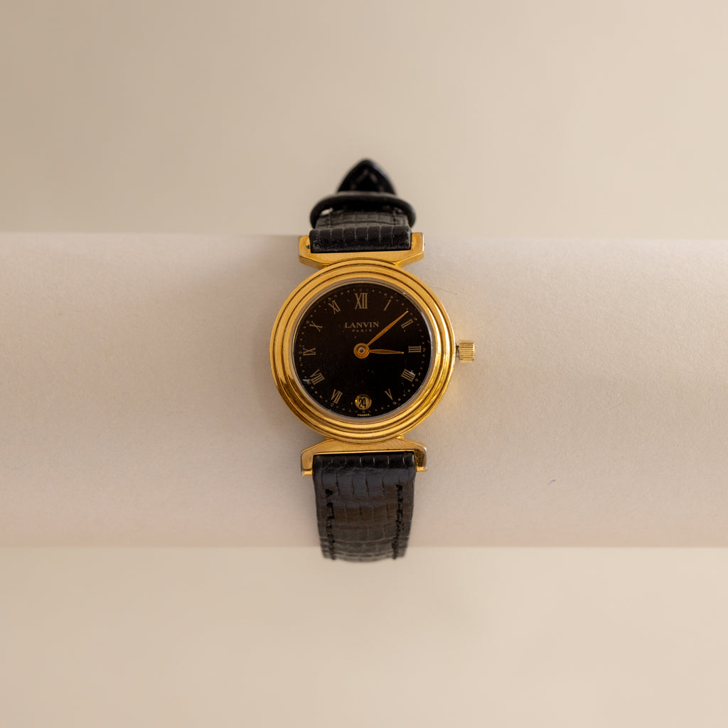 Vintage Lanvin Swiss Midnight Gold Women's Watch | Caitlyn Minimalist