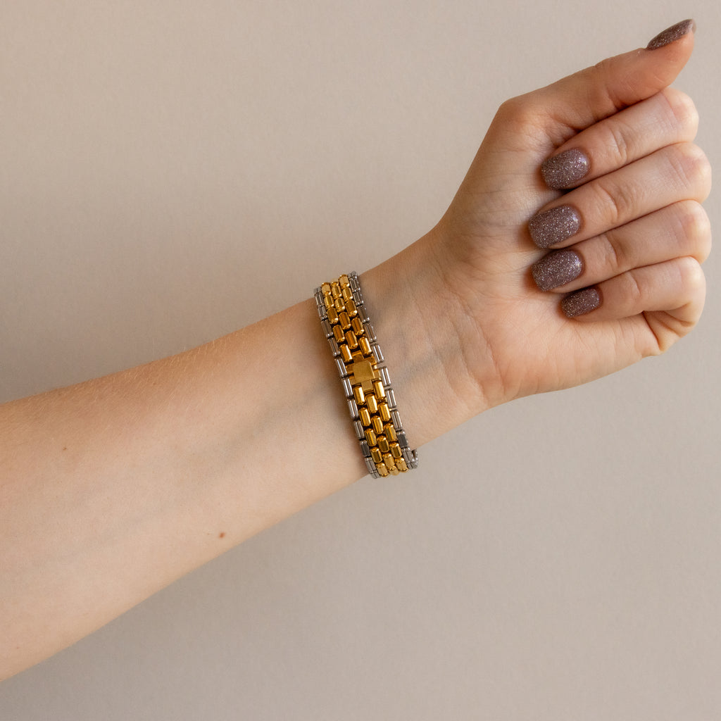 Vintage Citizen Noblia Square Two Tone Women's Watch | Caitlyn Minimalist