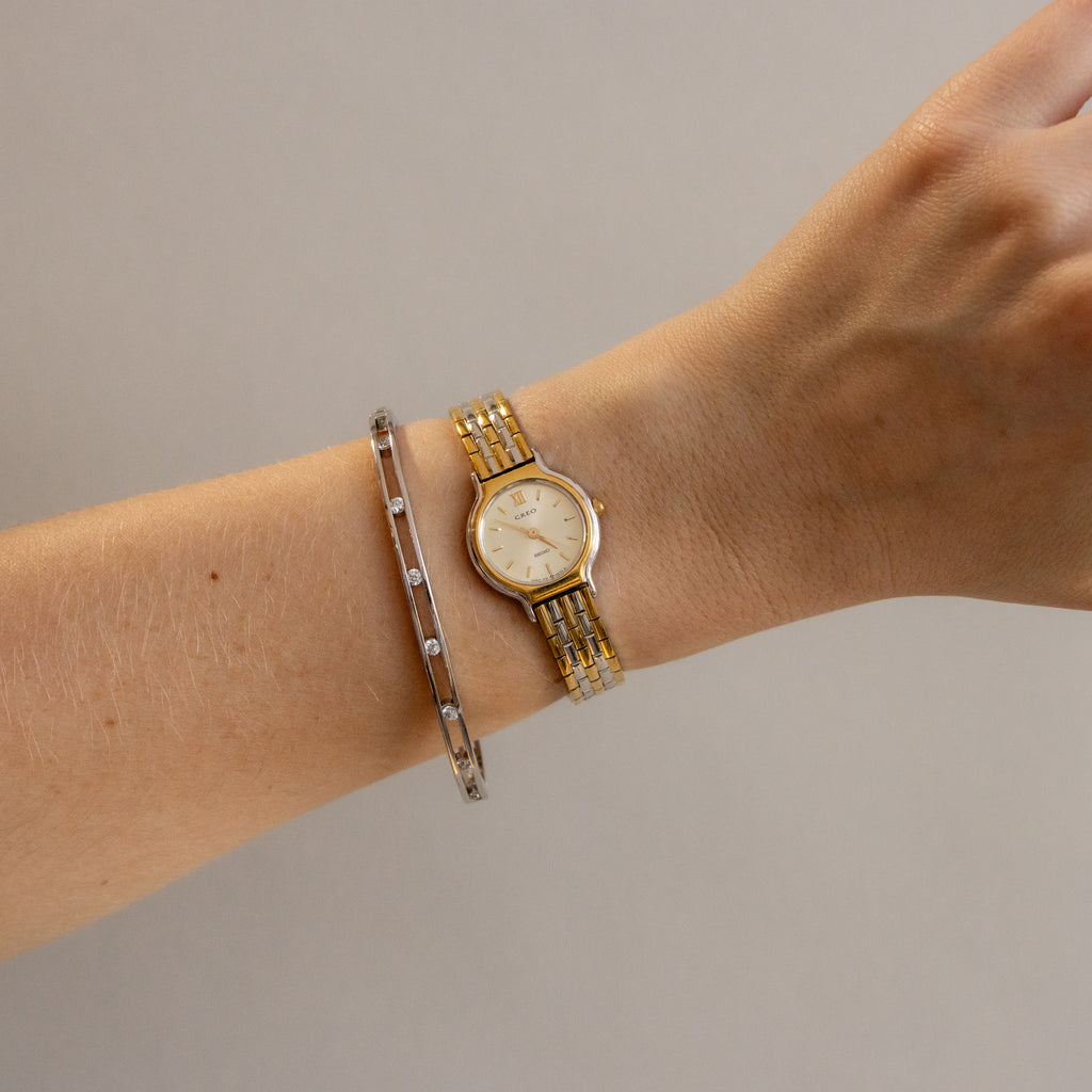 Vintage Seiko Creo Classic Two Tone Women's Watch | Caitlyn Minimalist