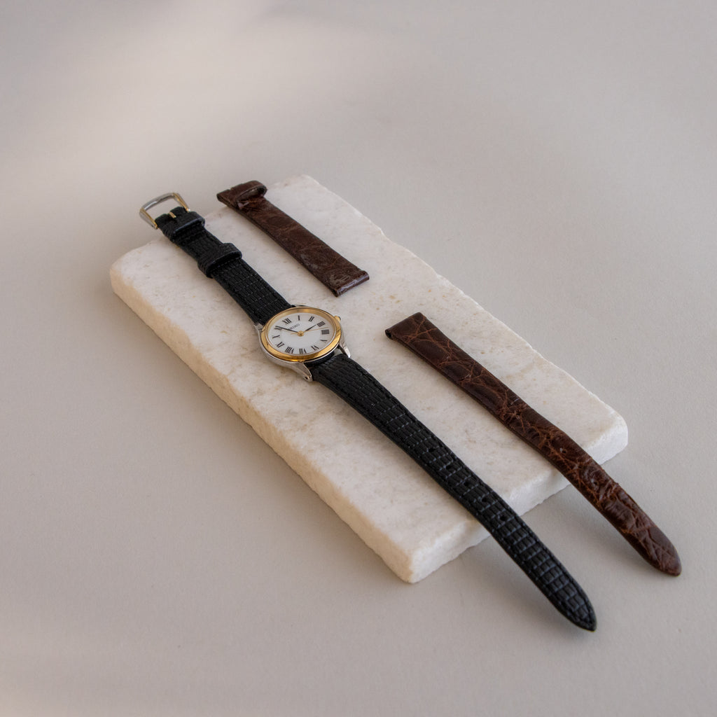 Vintage Seiko Pearl Straps Two Tone Women's Watch | Caitlyn Minimalist