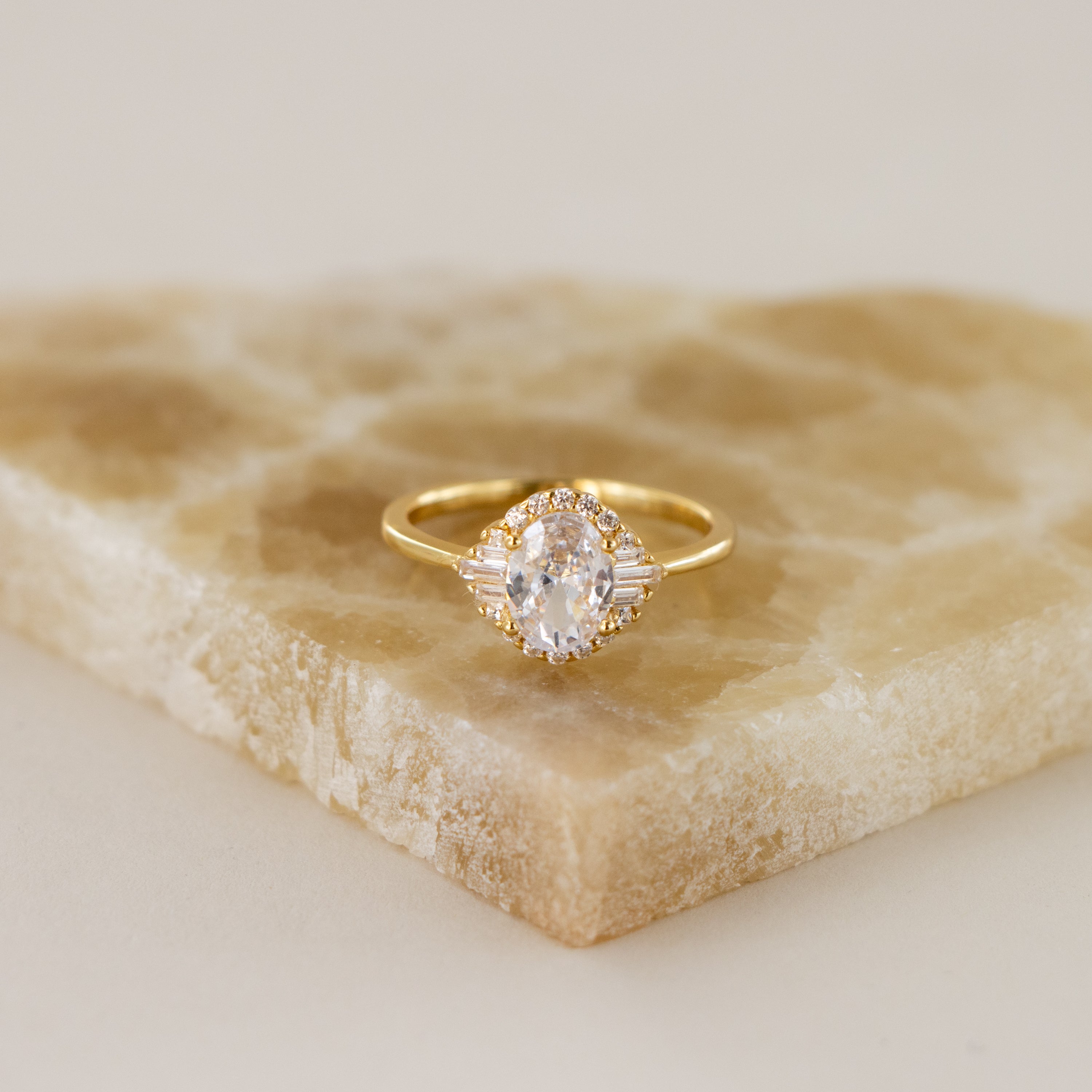 Maximalist Diamond Halo Ring | Caitlyn Minimalist