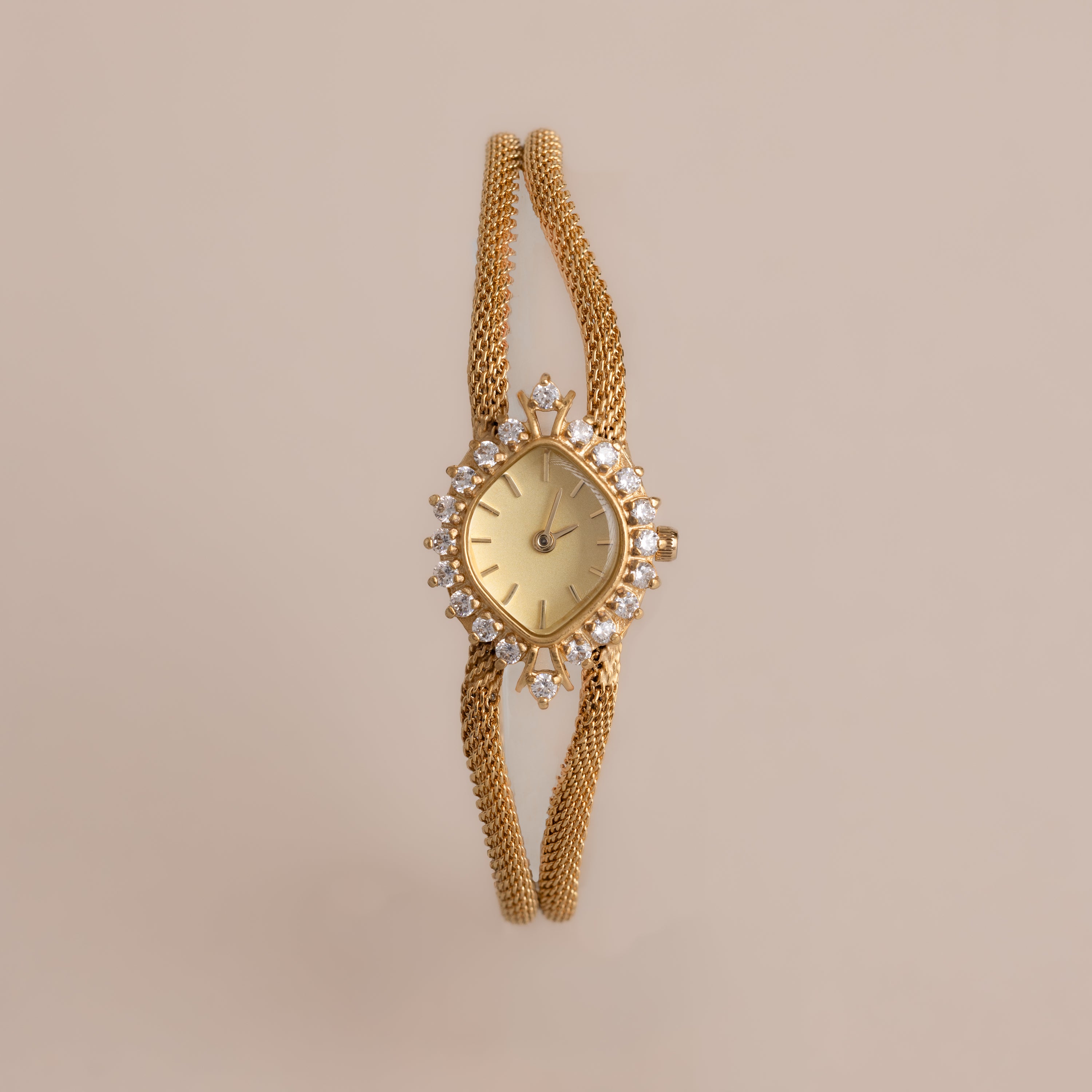 Duo Rope Chain Gemstone Gold Watch Timepiece | Caitlyn Minimalist