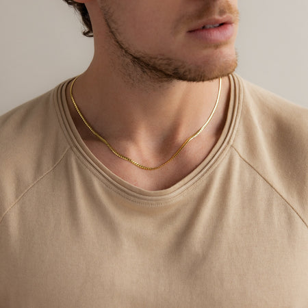 Mens Thick Snake Chain Necklace | Caitlyn Minimalist