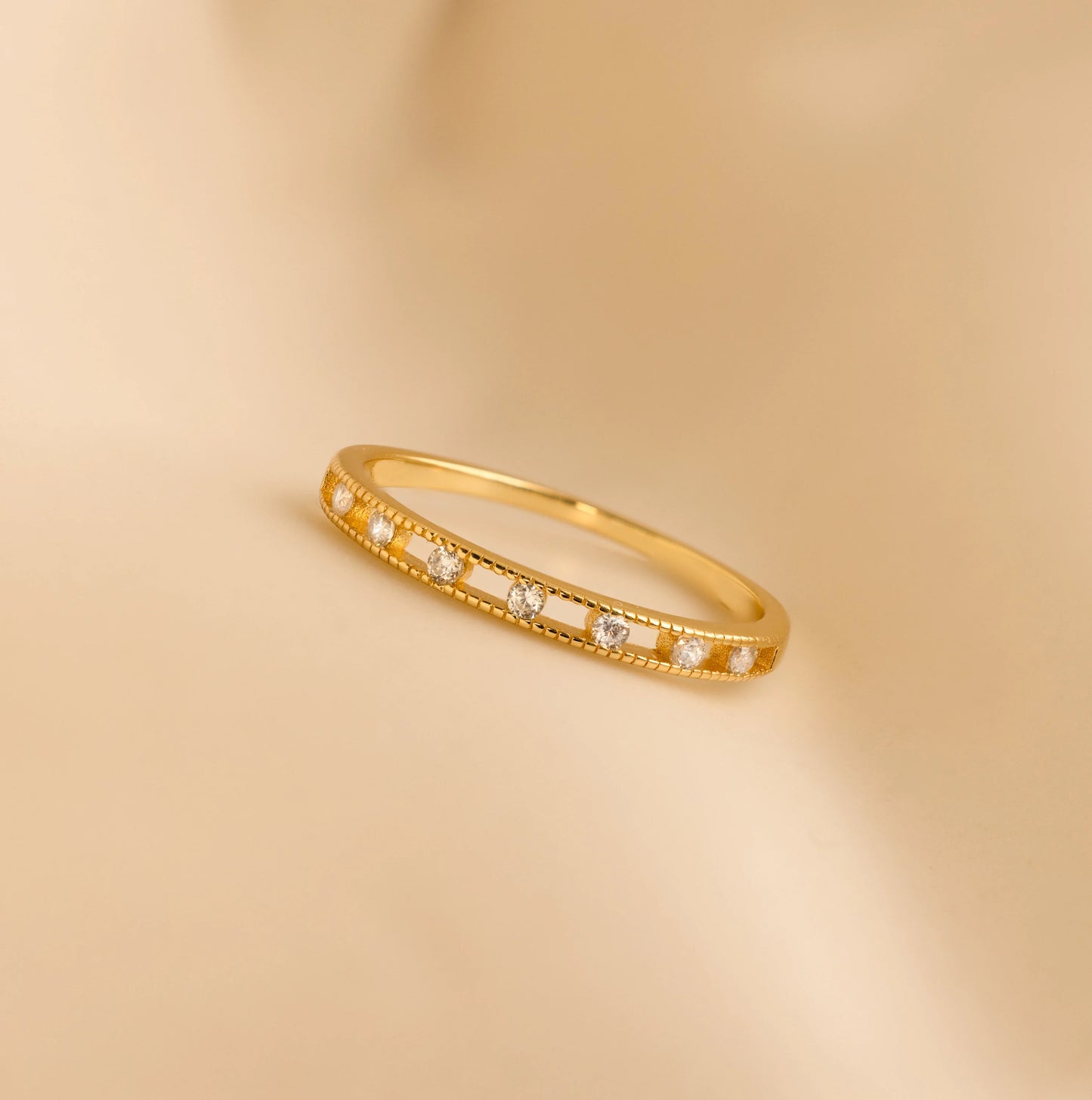 Diamond Spaced Eternity Station Ring | Caitlyn Minimalist