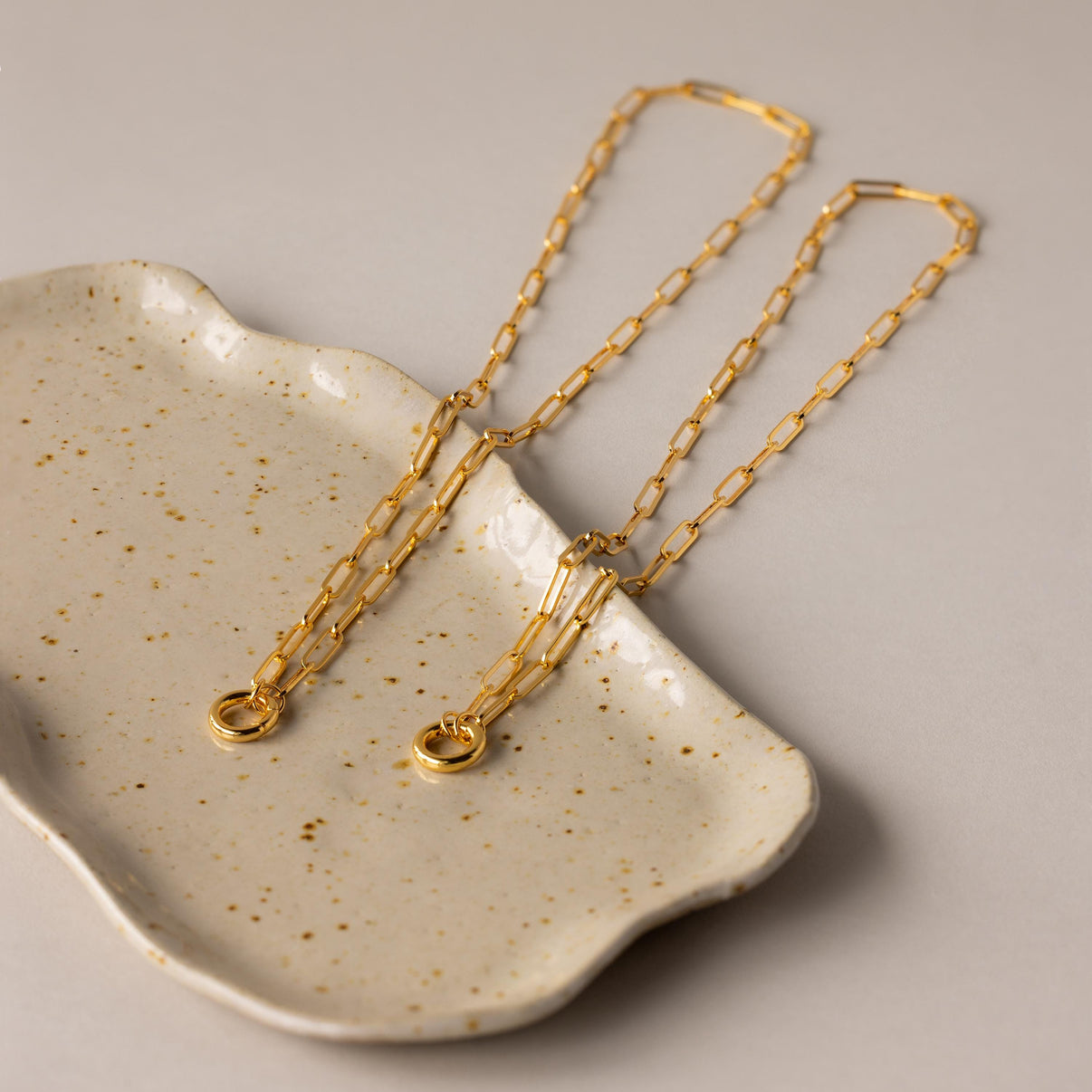 Minimalist Paperclip Rolo Clasp Link Chain Necklace | Caitlyn Minimalist