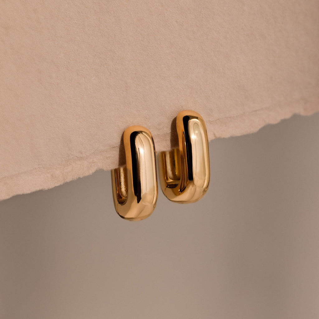 Statement Bold Chunky Link Hoop Earrings | Caitlyn Minimalist