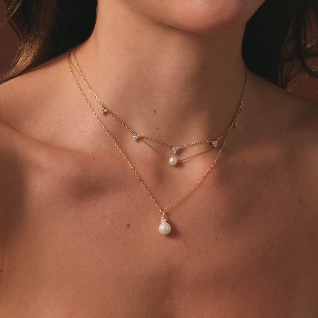 Tiny Pearl Dot Pendant Necklace | Caitlyn Minimalist