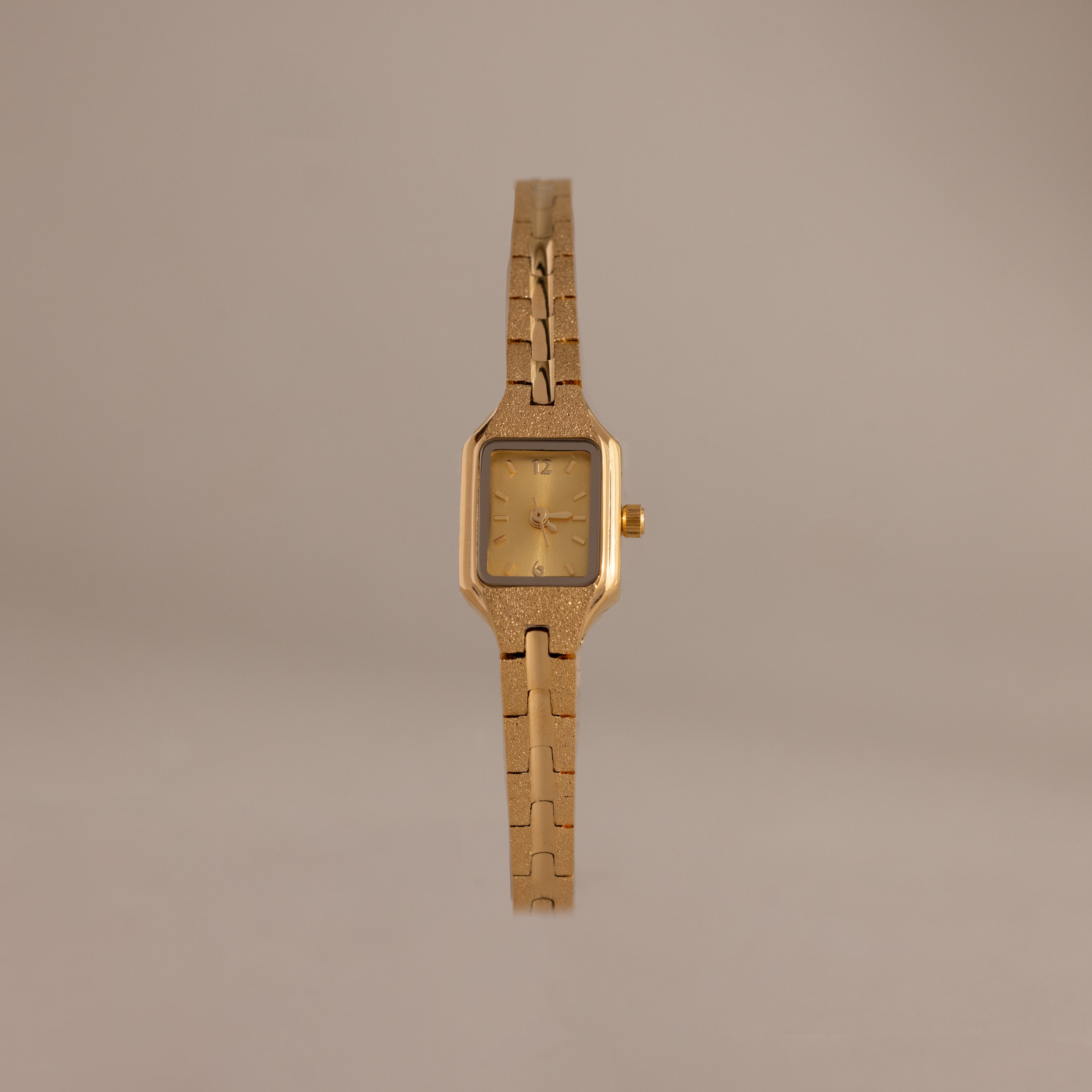 Serpent Link Chain Square Gold Watch Timepiece | Caitlyn Minimalist