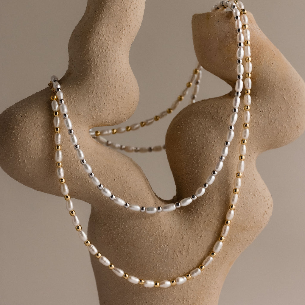 Beaded Freshwater Pearl Necklace | Caitlyn Minimalist