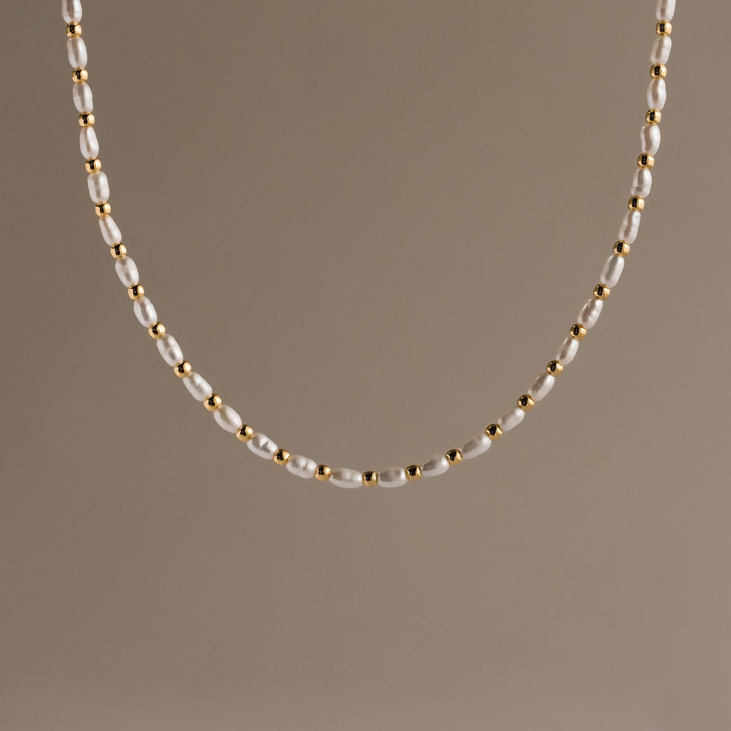 Beaded Freshwater Pearl Necklace | Caitlyn Minimalist