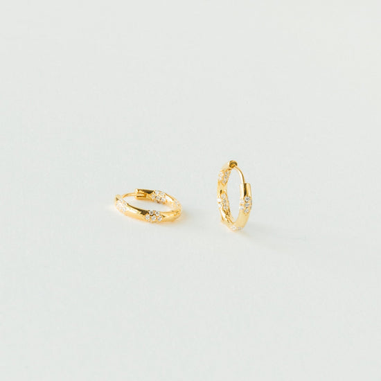Kaia Sprinkle Diamond Huggies | Caitlyn Minimalist