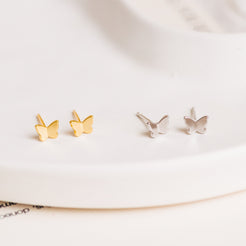 Emilia Dainty Butterfly Stud Earrings | Caitlyn Minimalist